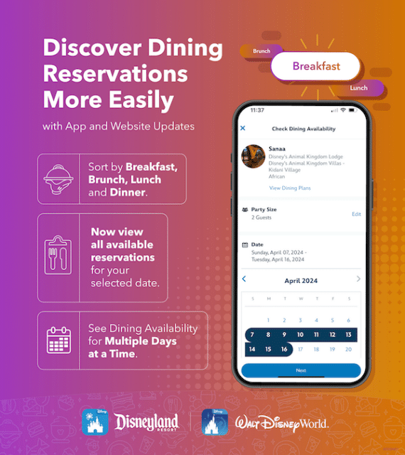 Disney Unveils Major Upgrades to Dining Reservation System for 2024 ...